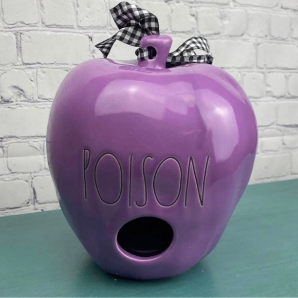 Rae Dunn | Accents | Nwt Rae Dunn Purple Poison Apple Birdhouse ...